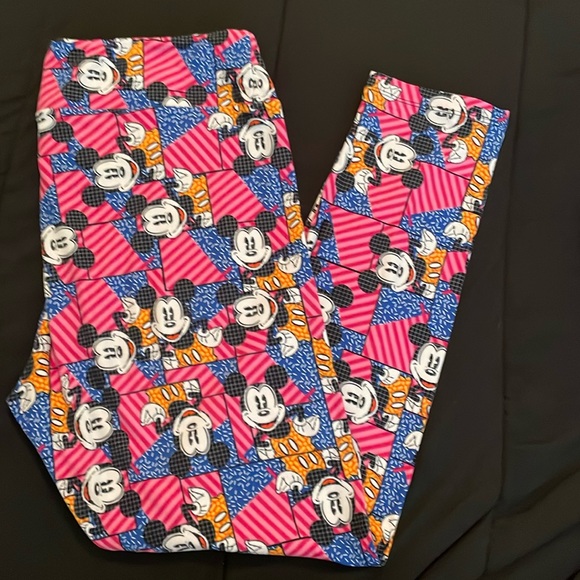 LuLaRoe | Pants & Jumpsuits | Lularoe Disney Leggings Mickey Mouse With ...